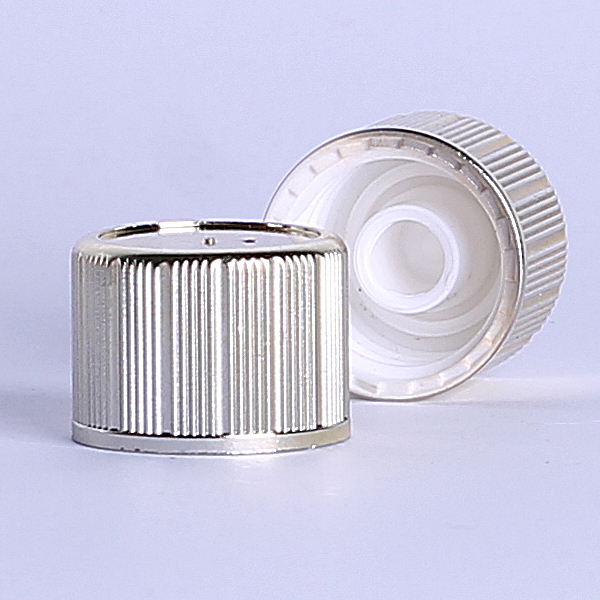 GL18 Metallised Gloss Gold Fine Ribbed PP Cap | Nekem Packaging