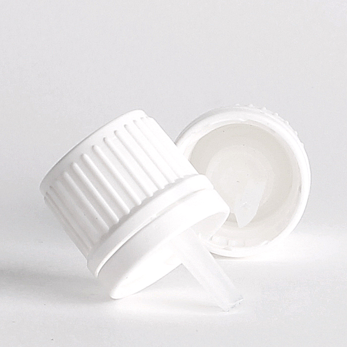 GL18 White Tamper Evident Cap with 0.6mm Dropper | Nekem Packaging