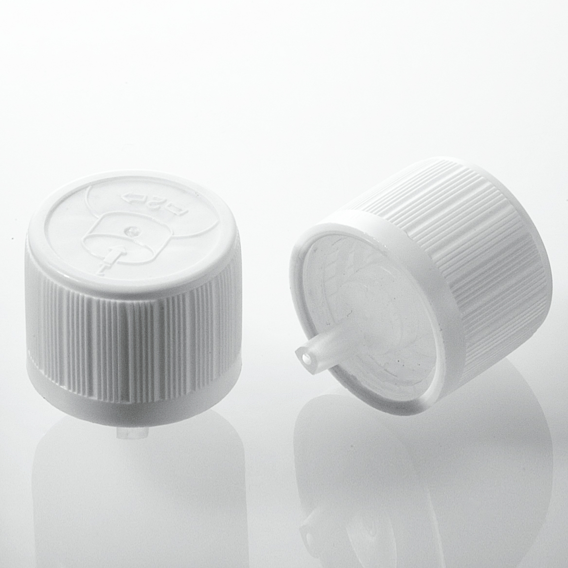 GL18 White CRC Cap with 0.7mm Dropper | Nekem Packaging